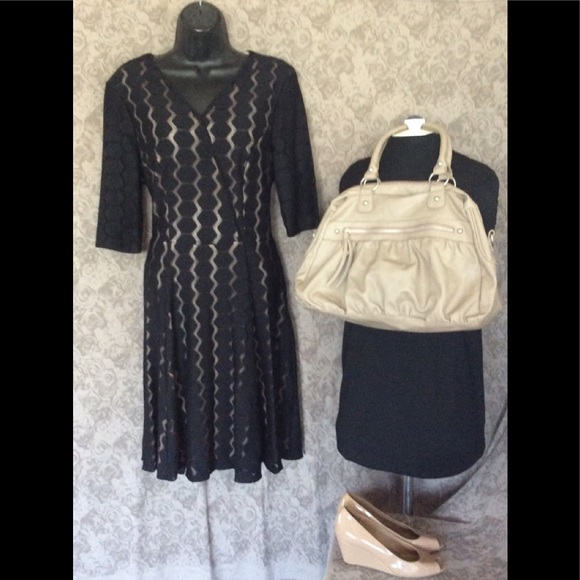 Dresses | Vestido Negro Con Cremita | Poshmark